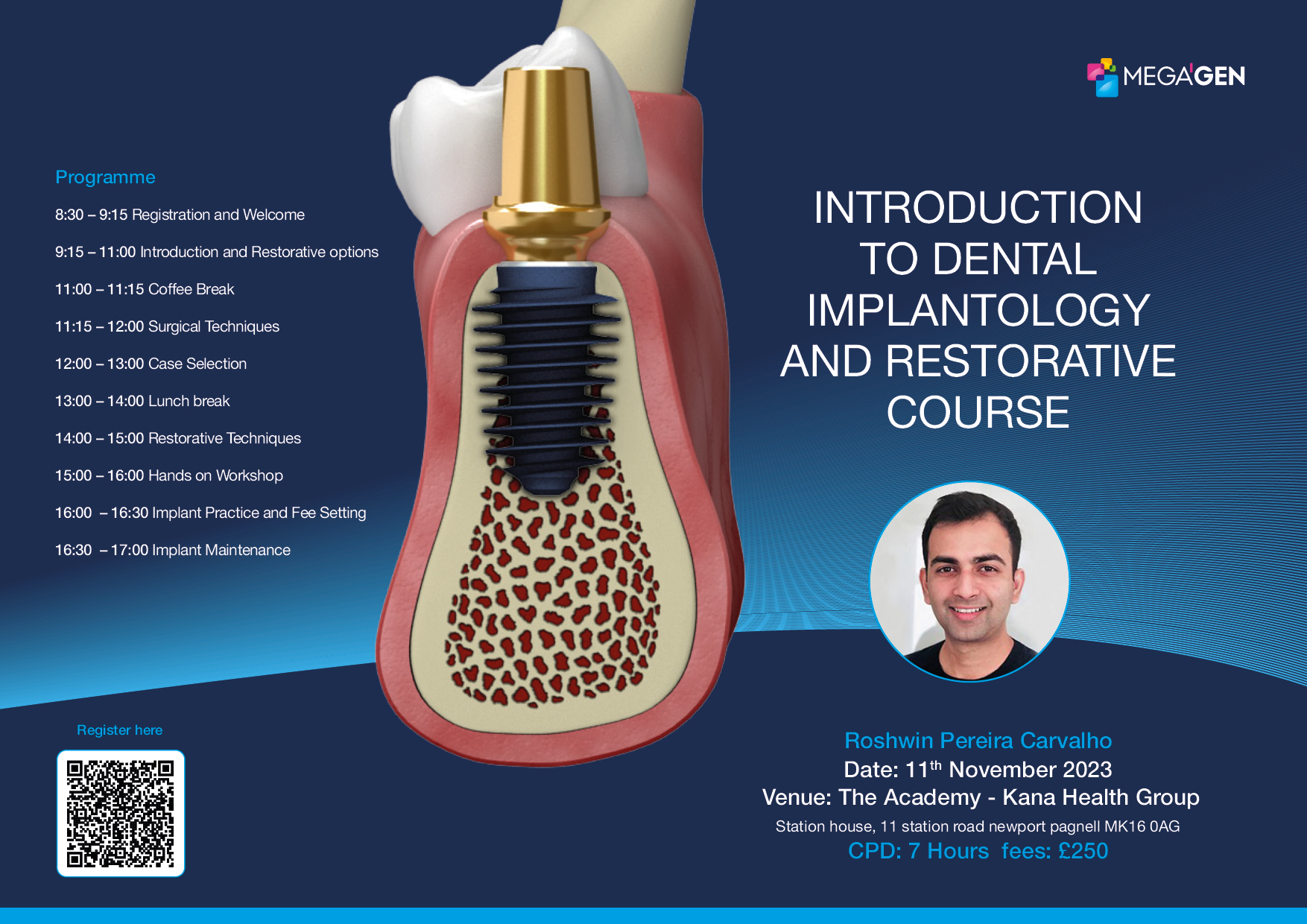 Introduction to Dental Implantology and Restorative Course | Megagen