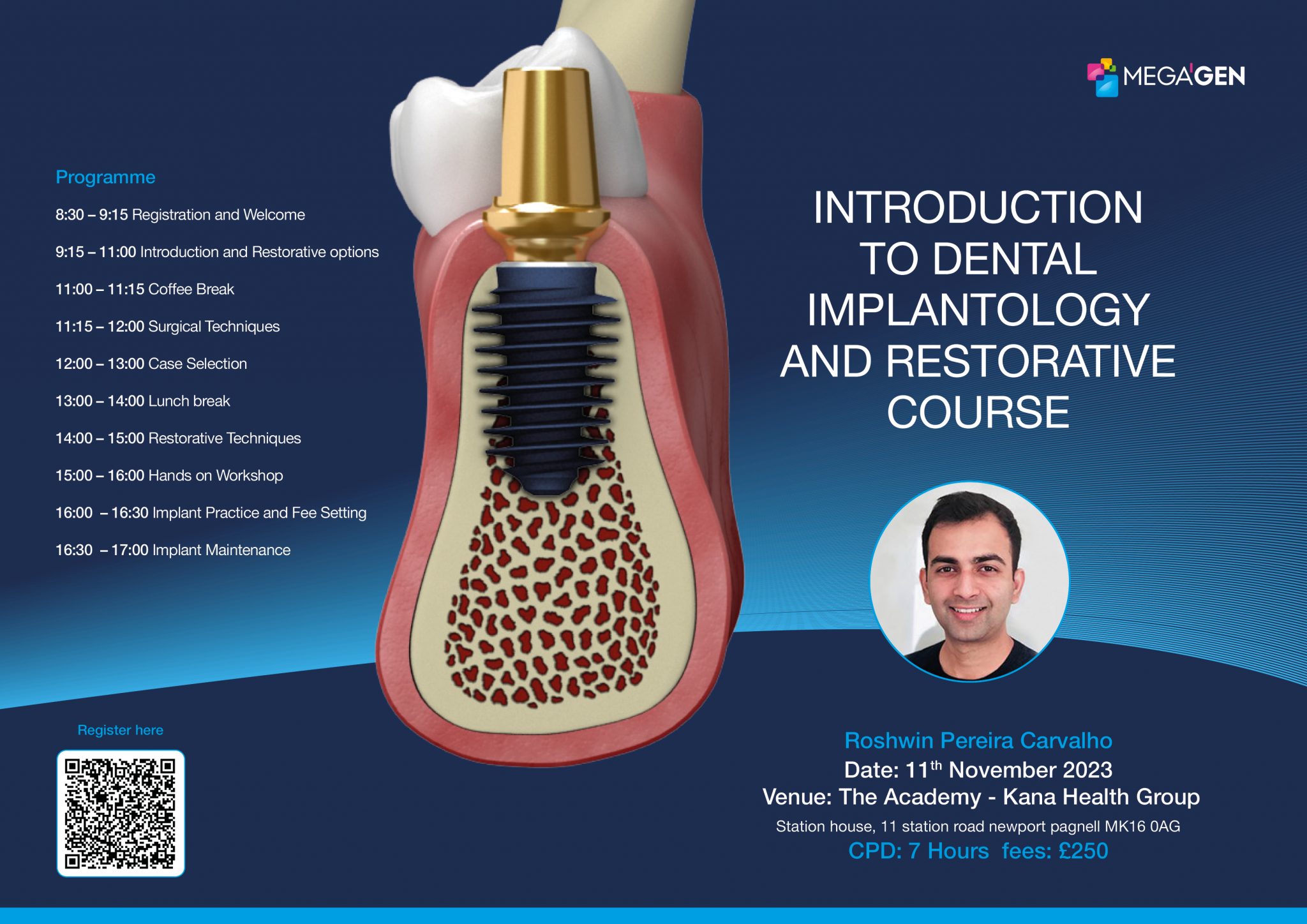 Introduction to Dental Implantology and Restorative Course | Megagen